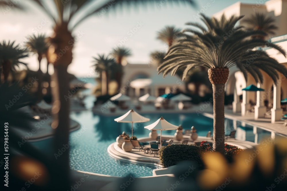 Experience Cinematic Luxury at our Tropical Beach Resort with a Palm ...