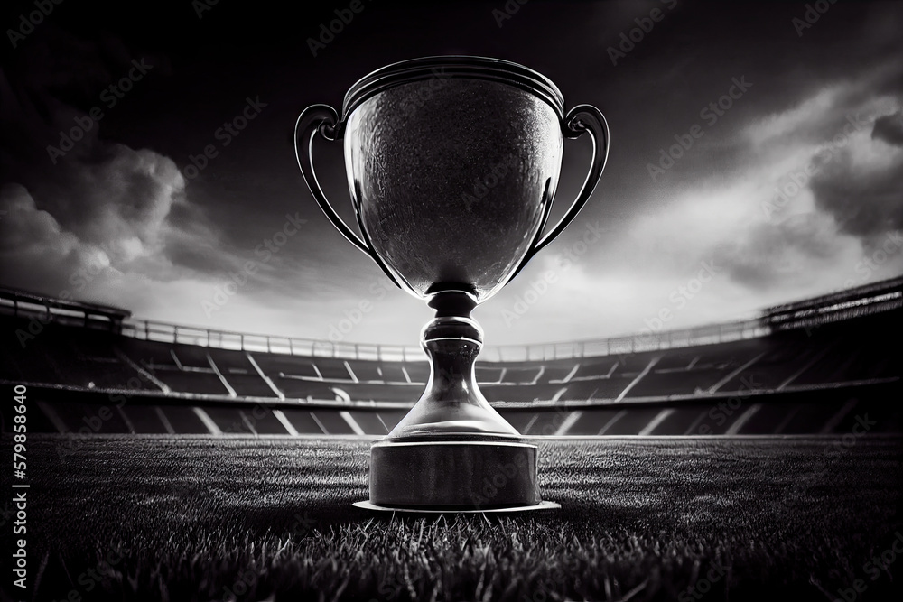 Champion golden trophy for winner created with AI Stock Illustration ...