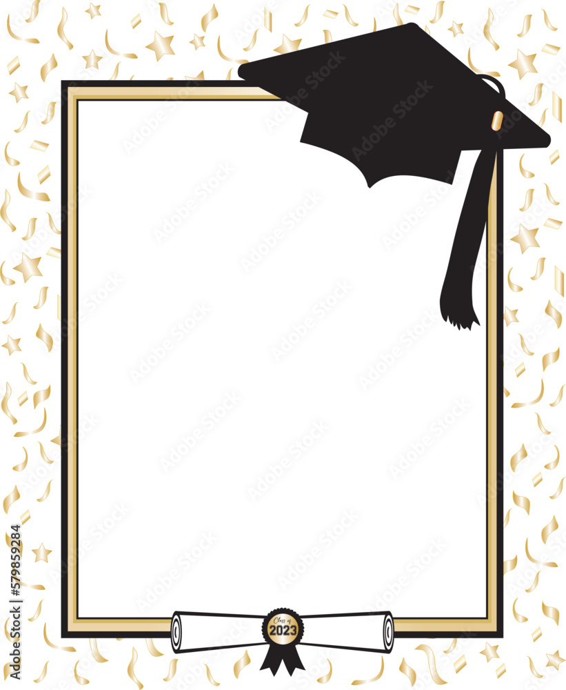 Graduation Background Template Stock Vector | Adobe Stock
