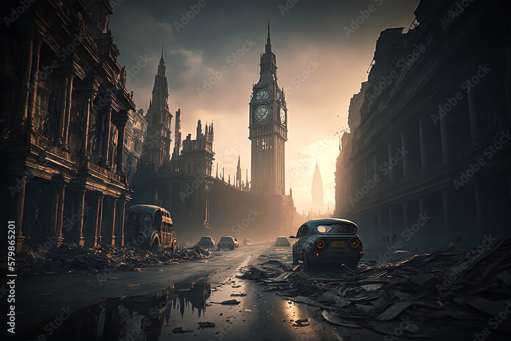 Witness the aftermath of destruction with this eerie image of a post ...