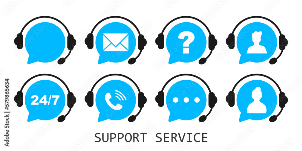 Customer Support Icons,Service Desk Symbols,Helpdesk Vector Icons ...