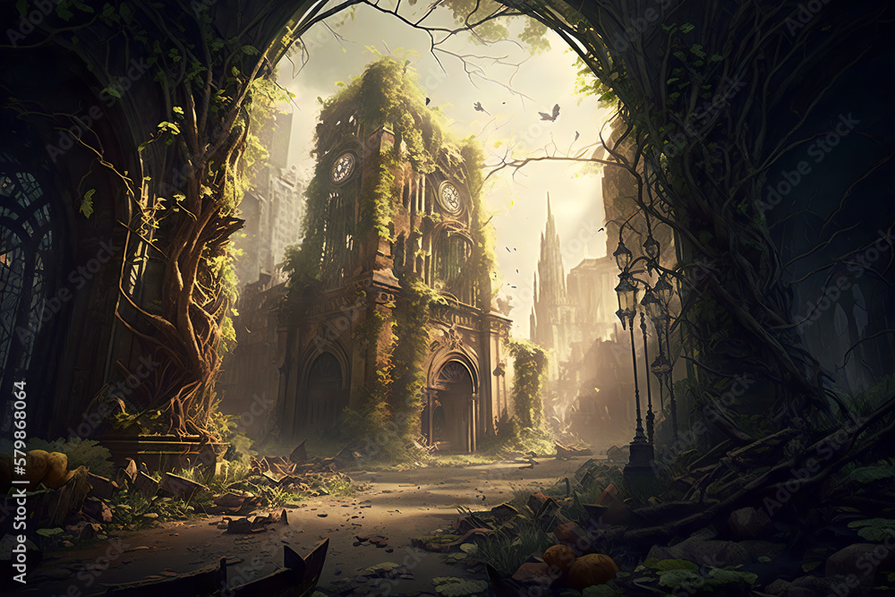 post-apocalyptic London in this haunting and otherworldly image. The ...