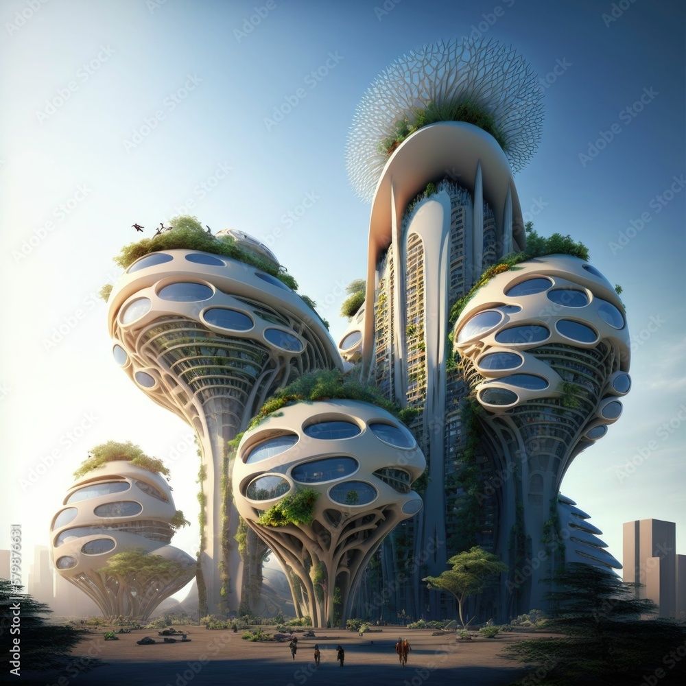 Futuristic Towers with Suspended Gardens: A Parametric Design for a ...