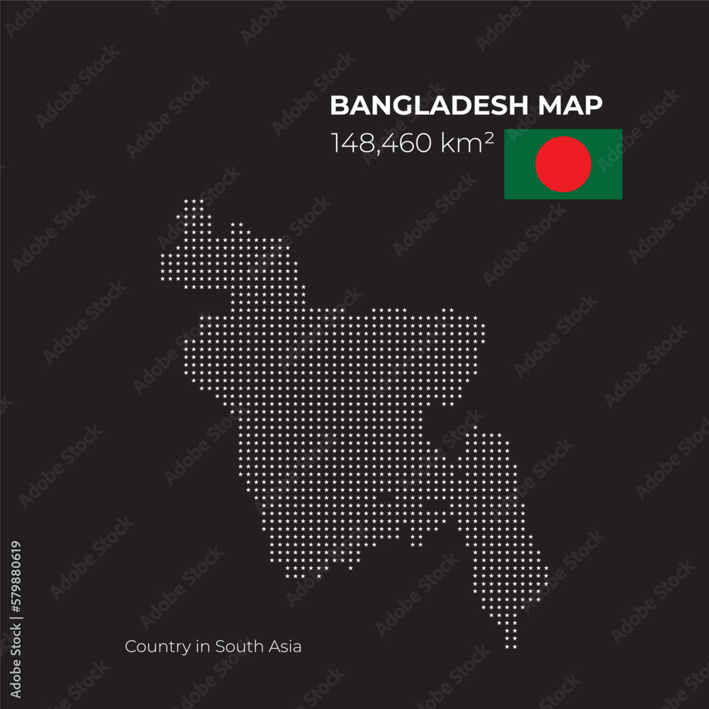 Bangladesh map/ Bangladesh national flag Stock Vector | Adobe Stock