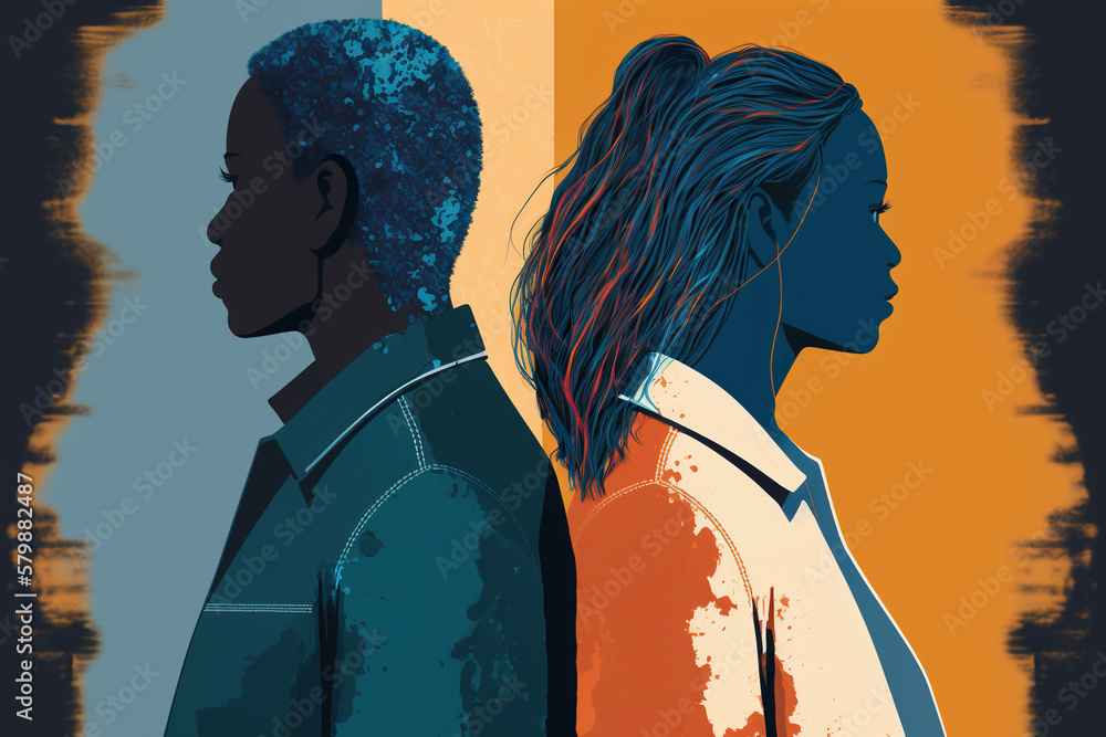 couple from different socioeconomic background, created with Generative ...