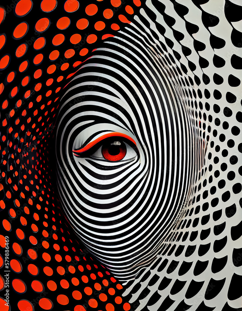 op art: eye (generative ai content) Stock Illustration | Adobe Stock