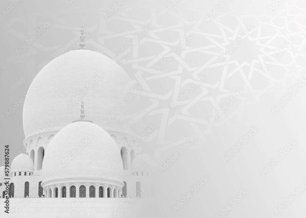 Islamic background for a mosque in gray, a background for Ramadan ...