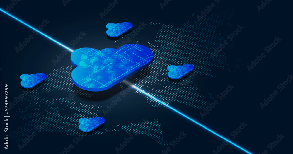 Multiple cloud symbol vector illustration, 2D cloud, 3D cloud, multi ...