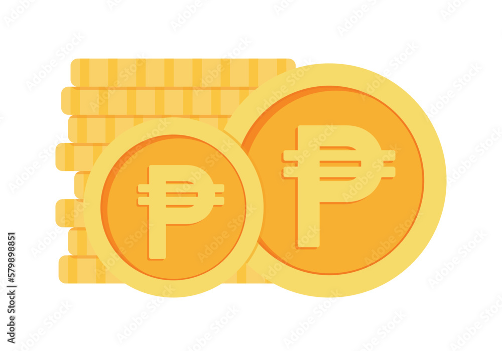 Philippine Peso Coins Money Currency Icon Clipart for Business and ...