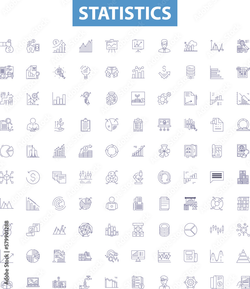 Statistics line icons, signs set. Statistics, data, analysis, samples ... Statistics line icons, signs set. Statistics, data, analysis, samples ...