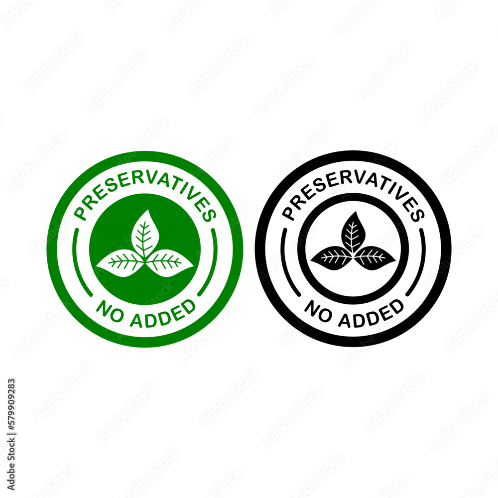 Preservatives no added logo template illustration. suitable for product ...