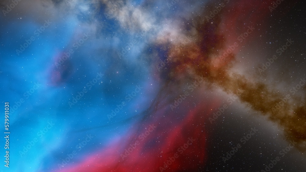 red-violet nebula in outer space, horsehead nebula, unusual colorful ...