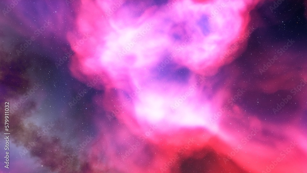 red-violet nebula in outer space, horsehead nebula, unusual colorful ...