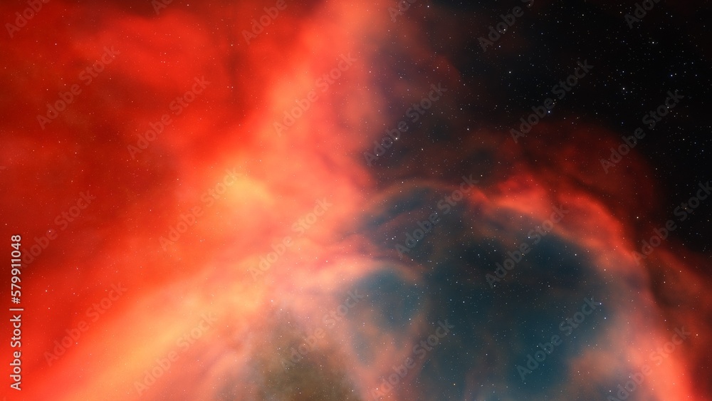 red-violet nebula in outer space, horsehead nebula, unusual colorful ...