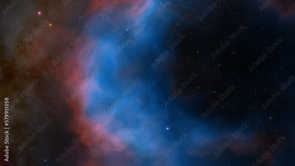 red-violet nebula in outer space, horsehead nebula, unusual colorful ...