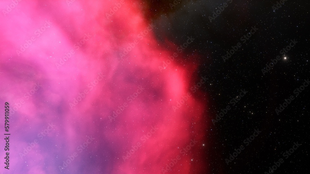 red-violet nebula in outer space, horsehead nebula, unusual colorful ...