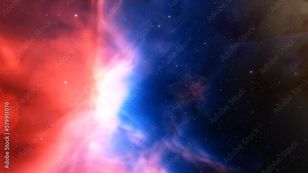 red-violet nebula in outer space, horsehead nebula, unusual colorful ...