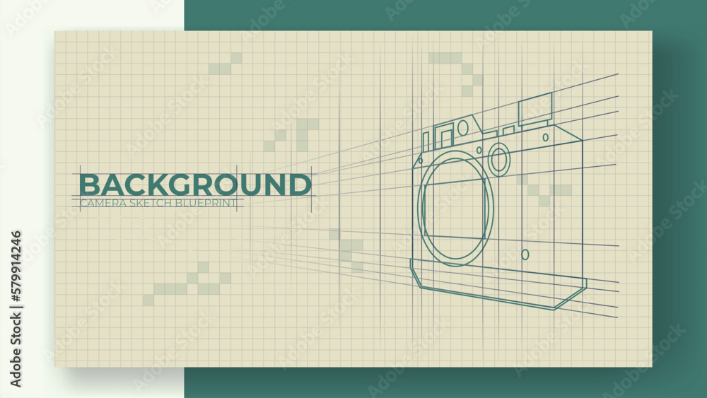 digital camera outline vector illustration industrial blueprint ...