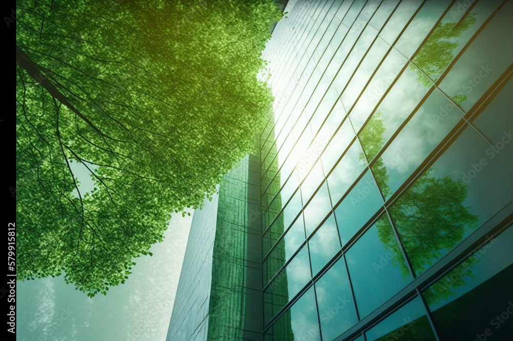 Environmental friendly and sustainable office building in the modern ...