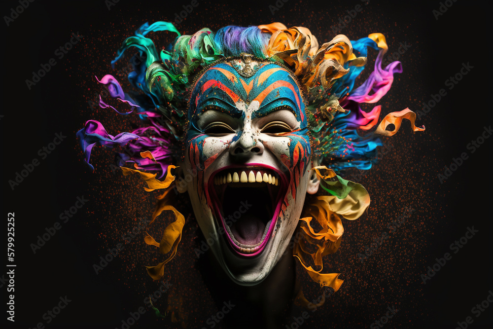 April fools day. April 1st. Fools. Mask of laughter and smiles. Joy and ...