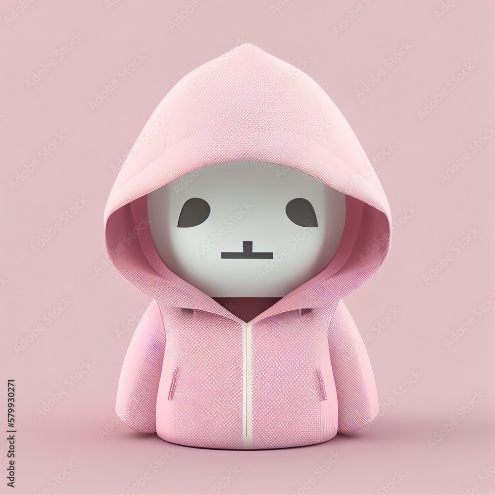 3D illustration of cute anonymous character with mask. Concept of ...