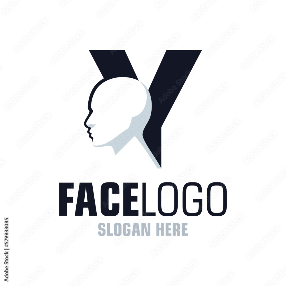 Letter Y Face Logo Design Template Inspiration, Vector Illustration ...