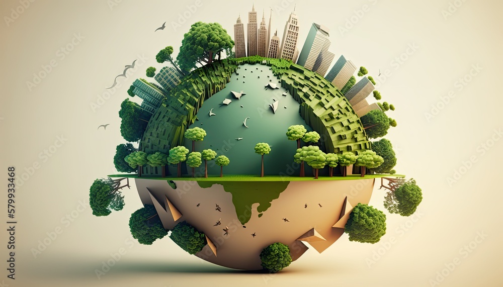 Earth Day: A Vibrant Eye-Catching Background Design Template of Earth ...