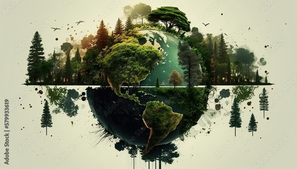 Earth Day: A Vibrant Eye-Catching Background Design Template of Earth ...