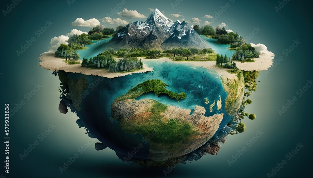Earth Day: A Vibrant Eye-Catching Background Design Template of Earth ...