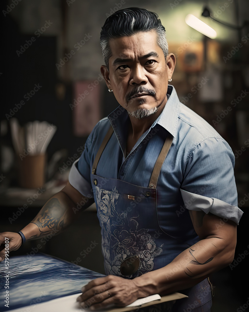 AI generated portrait of Filipino photographer, artist or designer ...