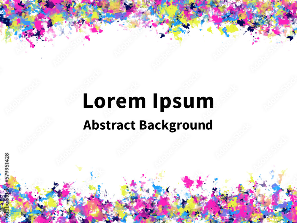 Frame Illustration of grunge Ink spots shape (Blob) abstract back ...