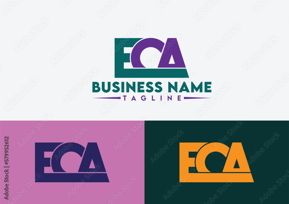 Letter ECA logo design, ECA letter logo Stock Vector | Adobe Stock
