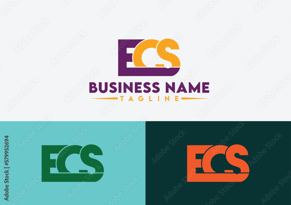 Letter ECS logo design, ECS letter logo Stock Vector | Adobe Stock