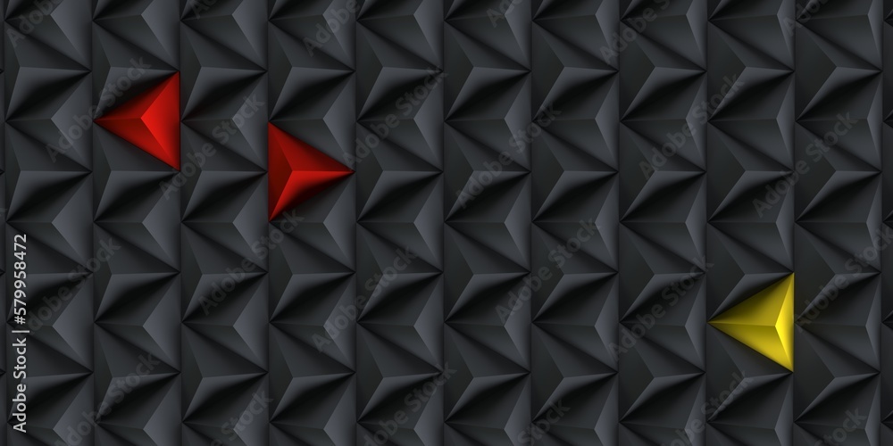 Volumetric black and multi-colored pyramids. Texture and background for ...