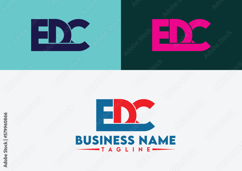Letter EDC logo design, EDC letter logo Stock Vector | Adobe Stock
