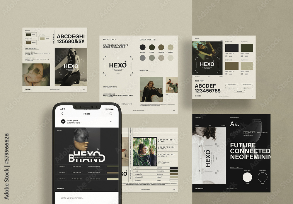 Brand Sheets Social Media Post Layout Stock Template | Adobe Stock
