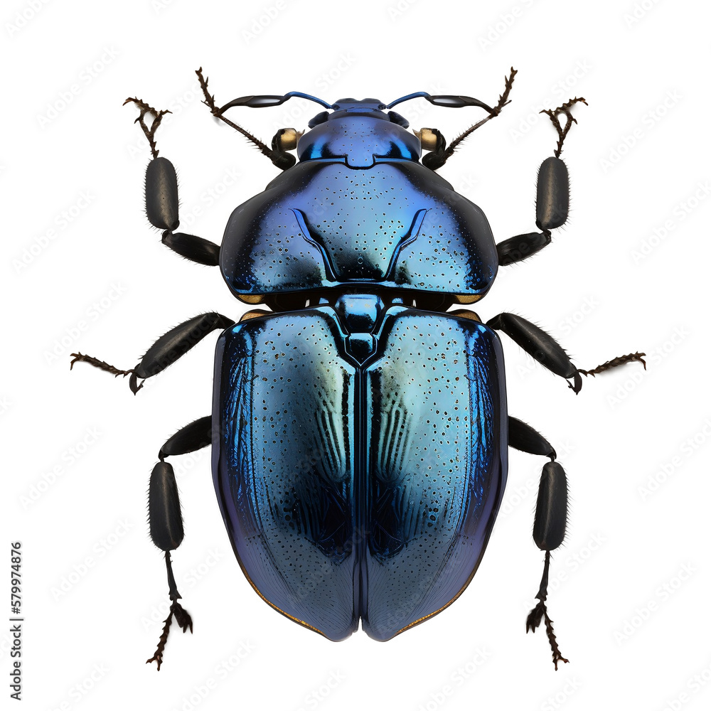 scarabée bleu sur fond transparent - generative ai Stock Illustration ...