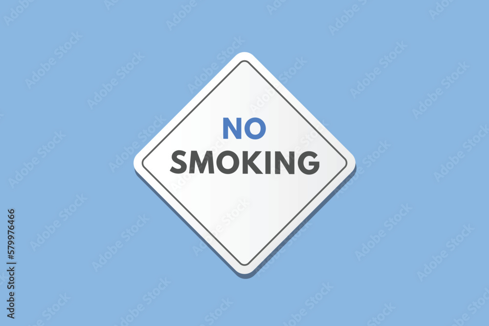 no smoking text Button. no smoking Sign Icon Label Sticker Web Buttons ...