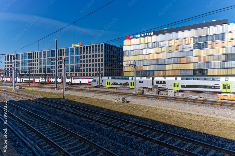Modern office building with headquarters of Swiss Post and Swiss ...