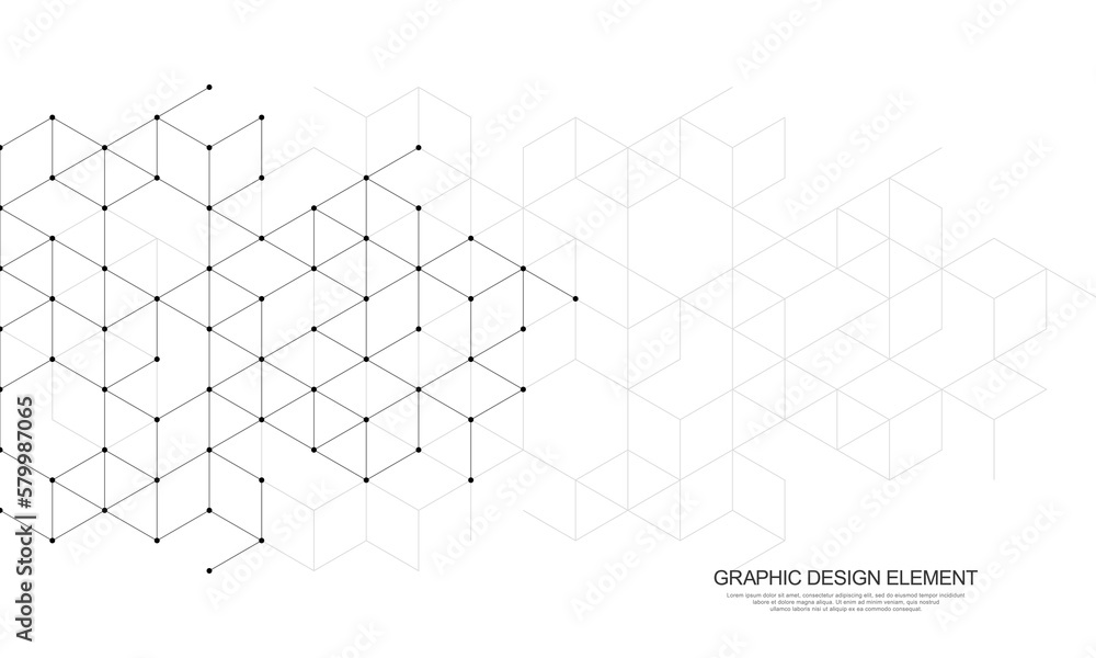 The graphic design elements with isometric shape blocks. Vector ...