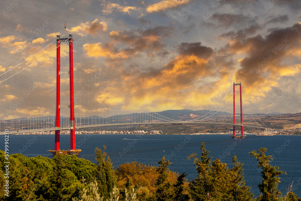 new bridge connecting two continents 1915 canakkale bridge (dardanelles ...