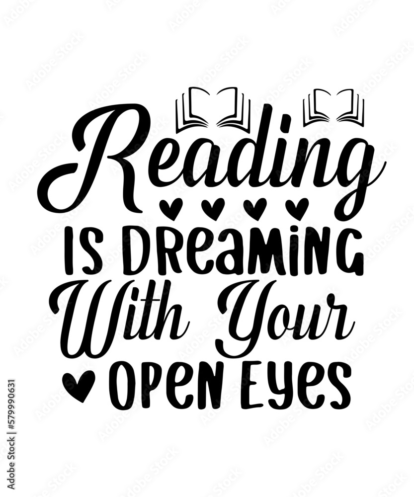 Vecteur Stock Reading Svg Design,Reading SVG Bundle, Books Svg, Books ...