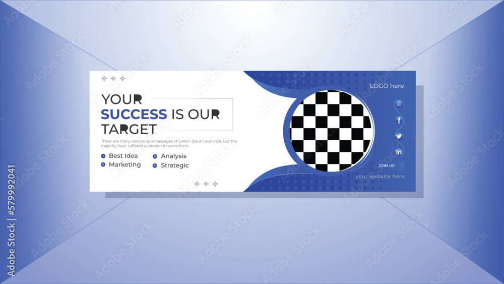 New modern Facebook cover design template. If you want, you can also ...