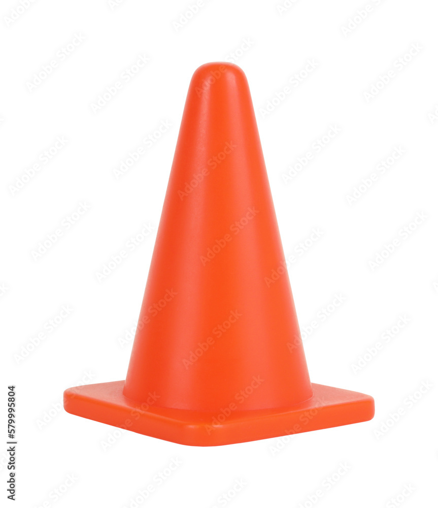 Traffic cone orange pylon isolated on white background Stock Photo ...