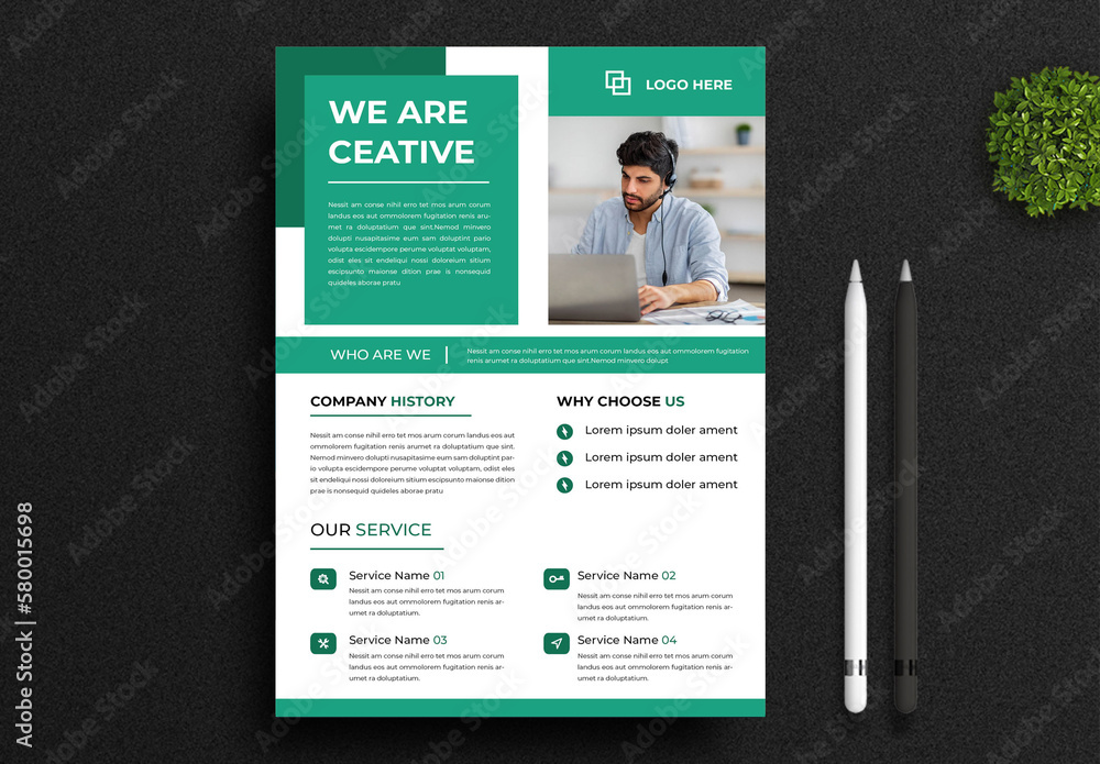 Paste Business Flyer Stock Template | Adobe Stock