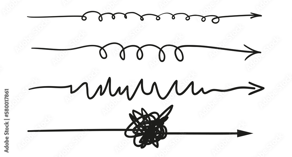 Infographic elements on isolated white background. Hand drawn wavy ...