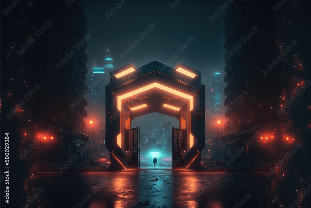 ภาพประกอบสต็อก The world revolution of through hexagon modernism future ...