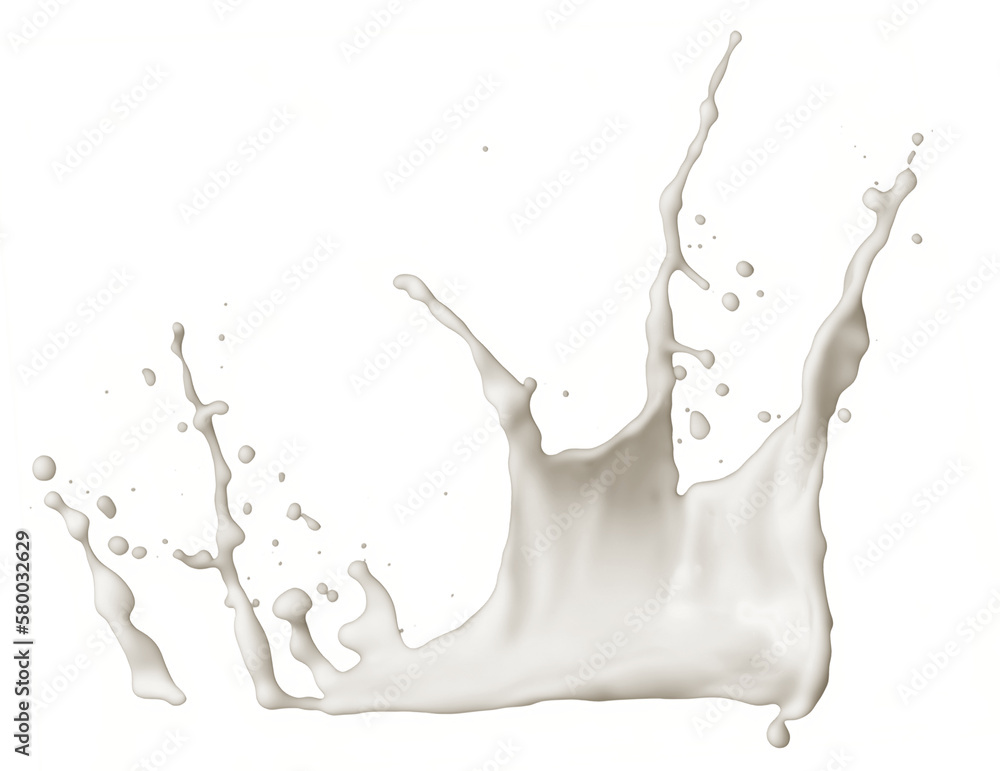 Milk Splash on transparent png, easy to use Stock Illustration | Adobe ...