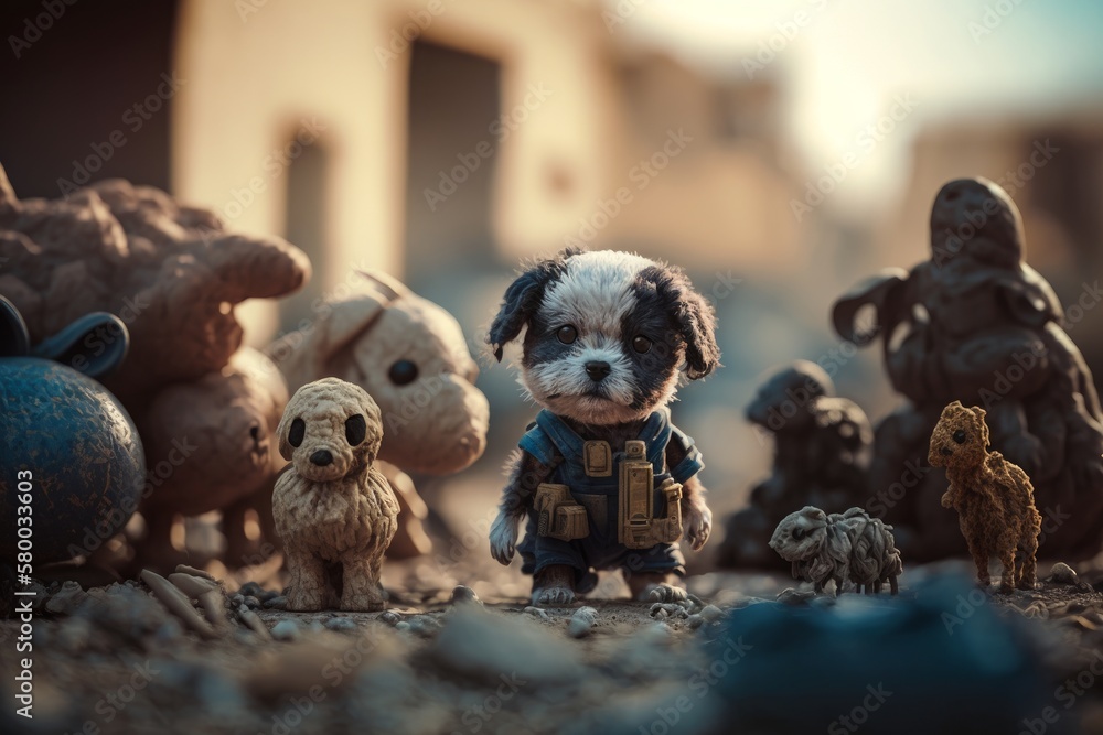 Stockillustratie Fluffy Easter Fun in a Post-Apocalyptic World: Hyper ...