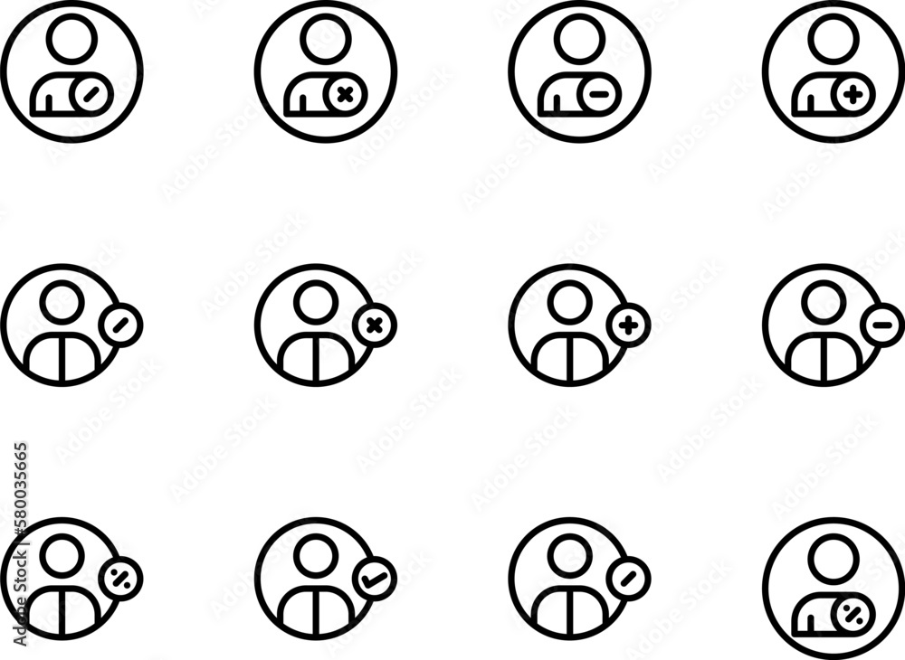 User Profile Icon or Person Icon or Avatar Icon or People Icon or Head ...